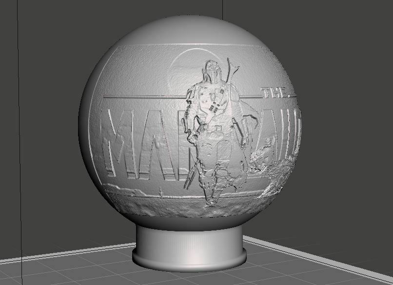 Free OBJ file The Mandalorian Litho Sphere・3D printing design to download・Cults